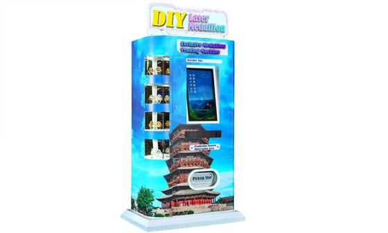 4 Channels Large Capacity 220V Power Laser engraving Vending Machine ...